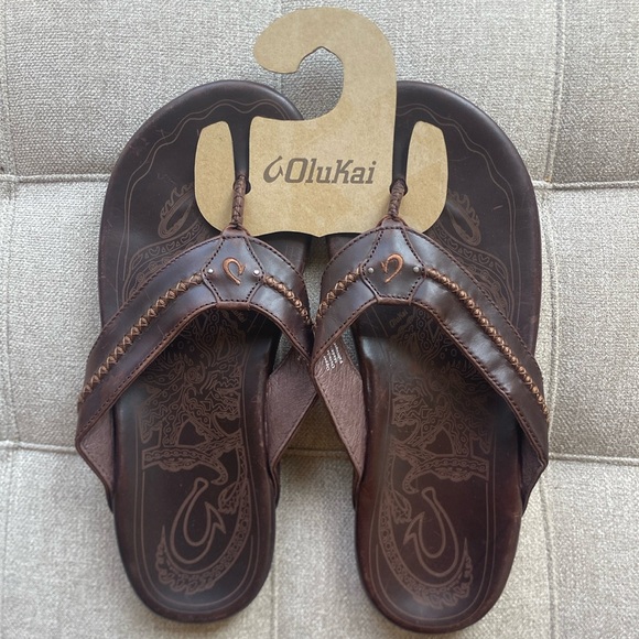 OluKai | Shoes | Nwt Olukai Mea Ola Mens Leather Flip Flops | Poshmark